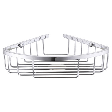 Leros Chrome Wall Mounted Corner Basket