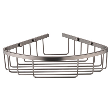 Leros Colore Gunmetal Grey Wall Mounted Corner Basket