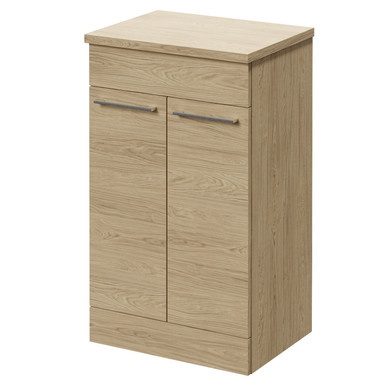 Napoli 390 Light Oak 500mm 2 Door Vanity Unit for Countertop Basins ...