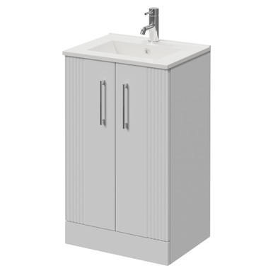 Avant Satin White 500mm 2 Door Vanity Unit with Angel Basin