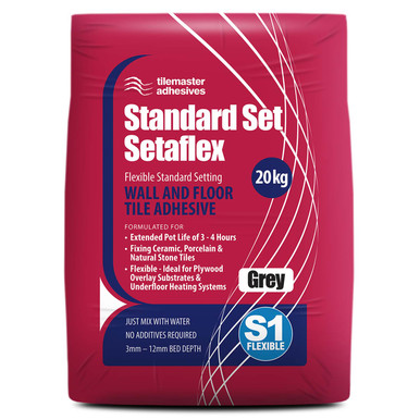 Tilemaster Setaflex Grey 20kg Standard Set Tile Adhesive - Wholesale ...