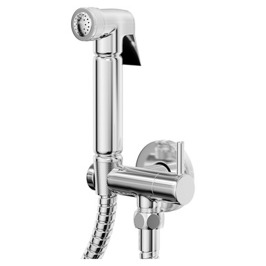 Polished Chrome Wall Mounted Douche Shower Spray with Shut Off Valve ...