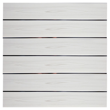 WholePanel 6mm Matt White Wood with Silver Strip 200mm x 2700mm Pack of ...