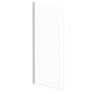 Polished Chrome 770mm Single Section Rounded Corner Bath Shower Screen ...
