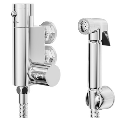 Douche Shower Spray with Wall Bracket and Vertical Thermostatic Bar Valve Wholesale Domestic