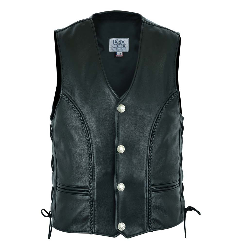Leather Motorcycle Vests for Men - Custom Biker Vests