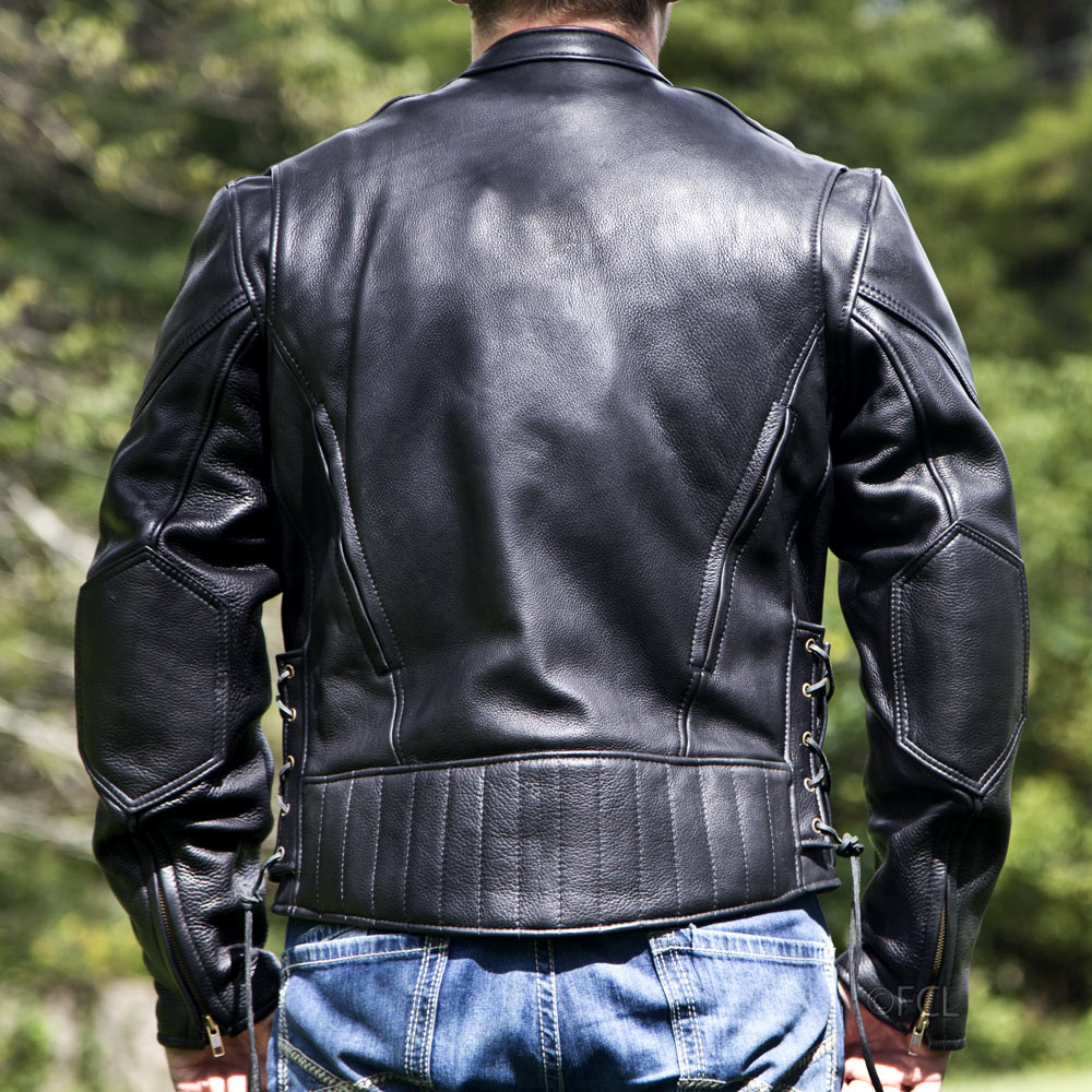 Men's Vented Racing Motorcycle Jacket | FoxCreekLeather