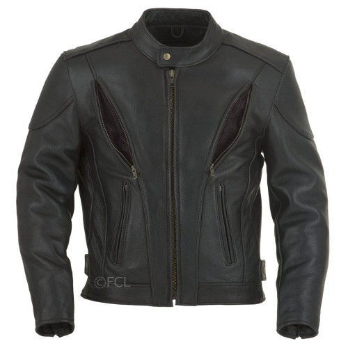 Men's Vented Racing Motorcycle Jacket | FoxCreekLeather