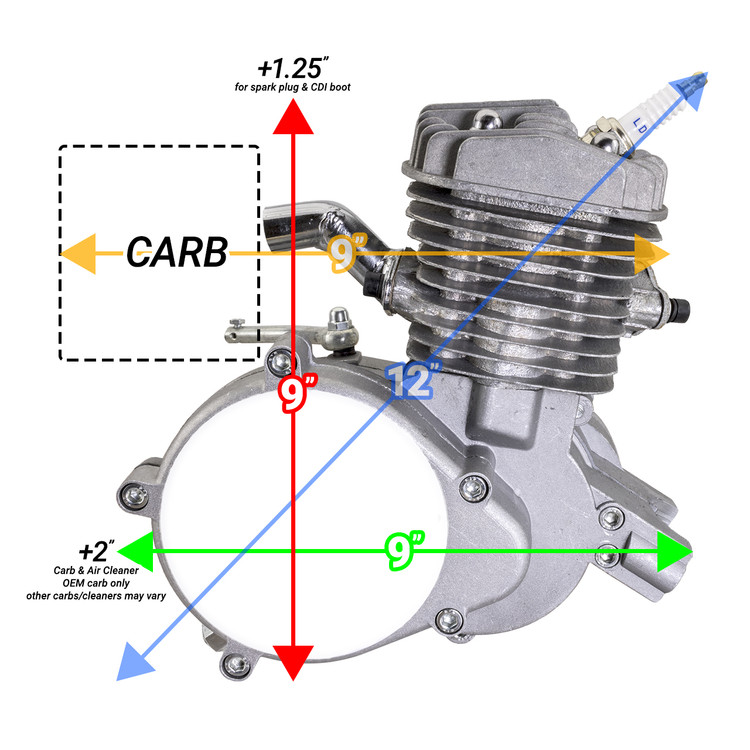Zeda 80 Firestorm 2-Stroke Motorized Bicycle Engine Kit