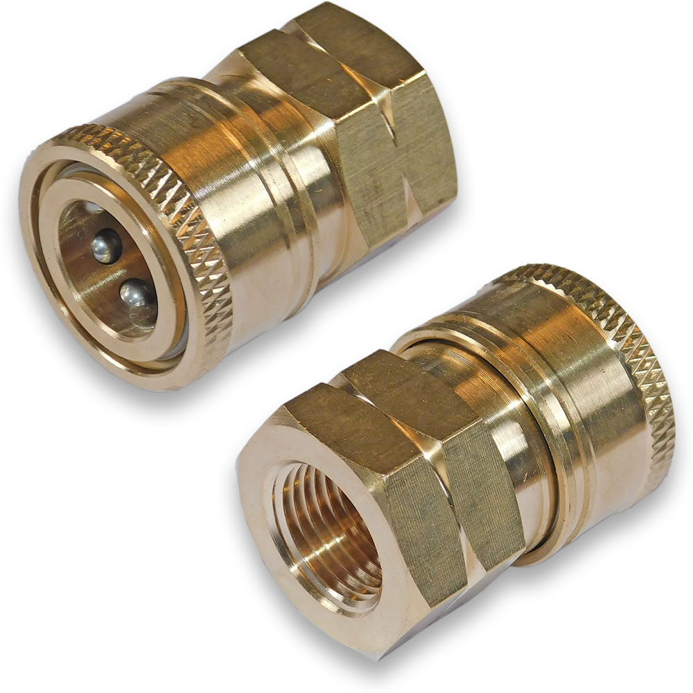 Brass Pressure Washer Quick Connect Couplers – 3/8 MPT