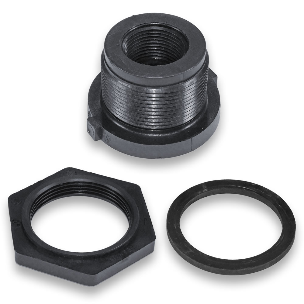 Polyethylene Bulkhead Fittings PVC Tank Connector Elbow Plastic