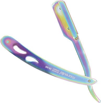 Moreville Swing Lock Straight Razor Rainbow Design - My Salon Express ...