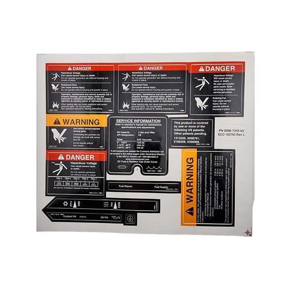 Danger Labels | Power Engines Parts