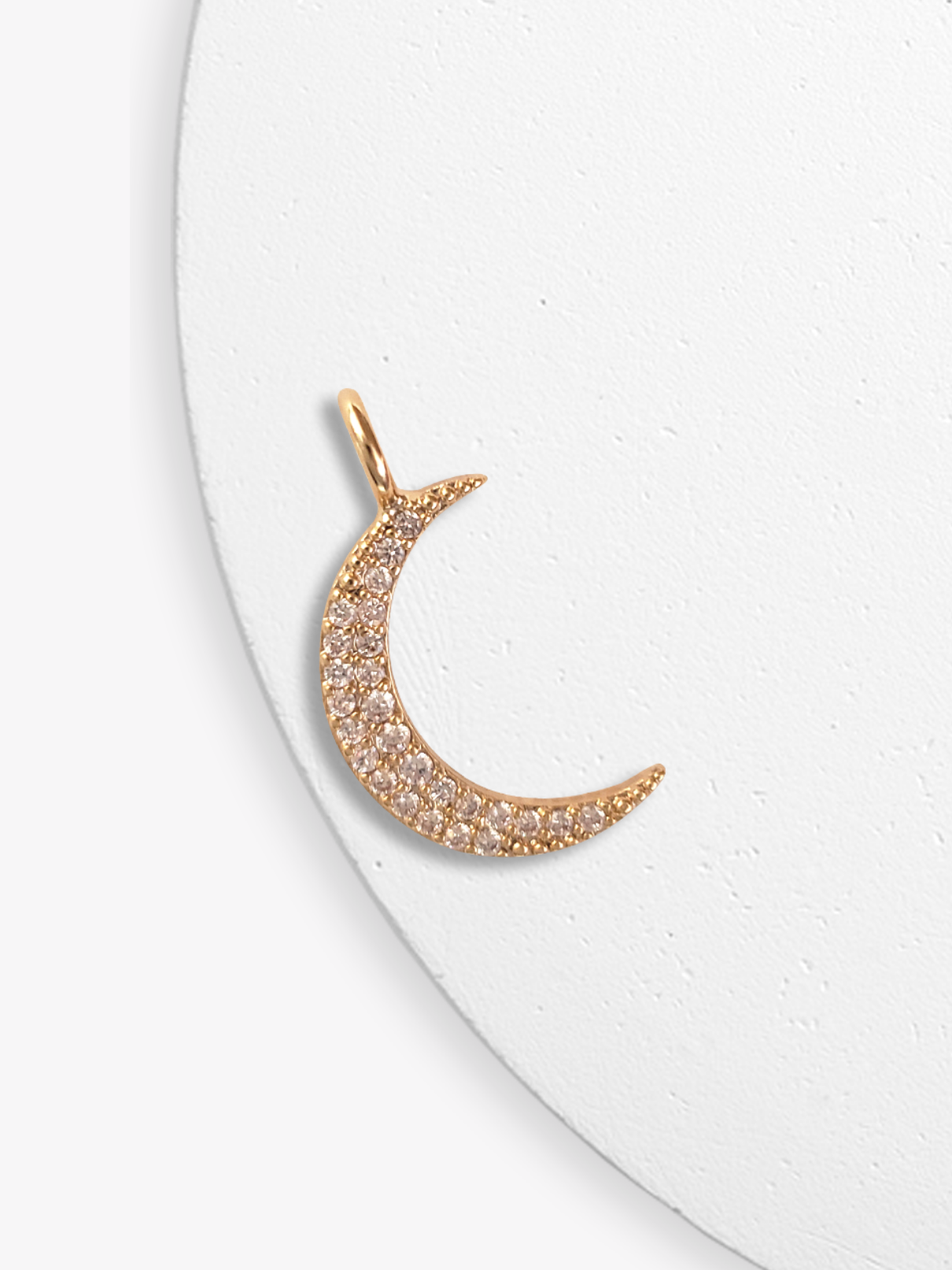 Georgina Gold White Shell Moon Necklace Pendant, 2 Sizes