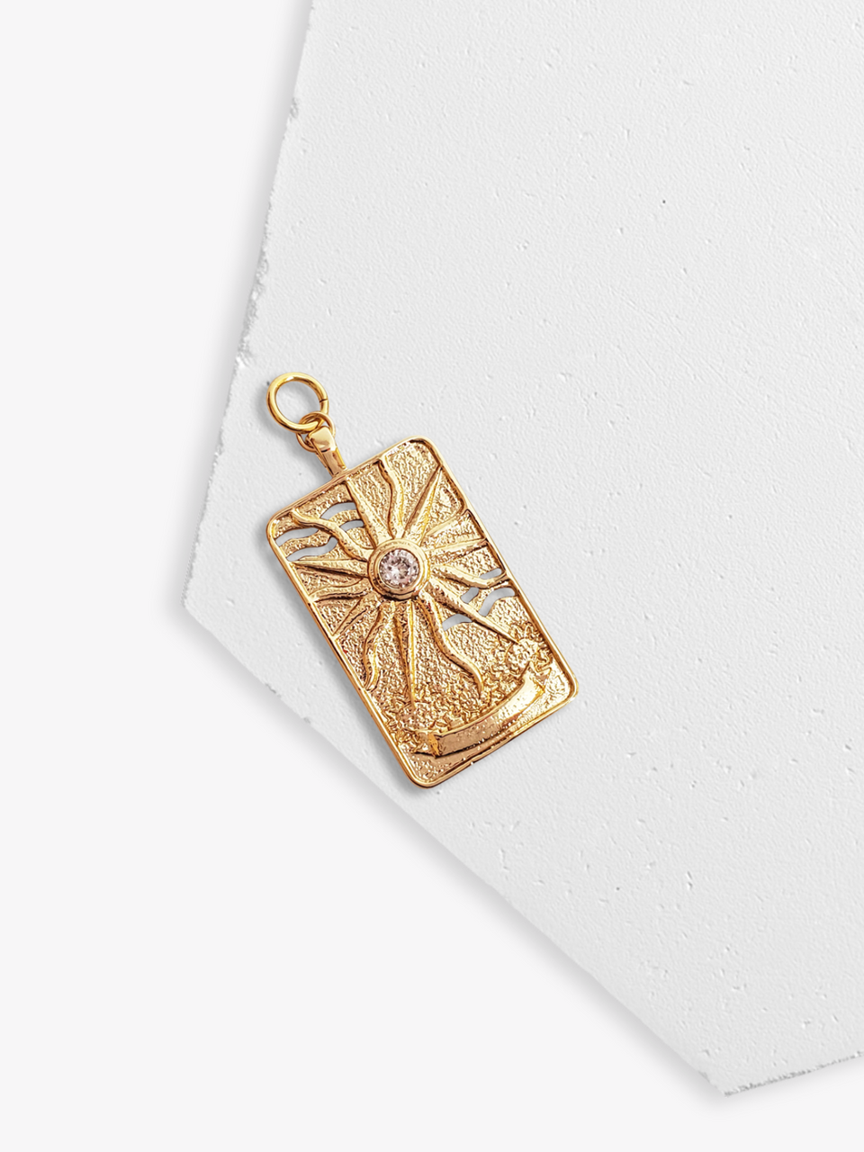 Margo Gold Tarot Card Necklace Pendant