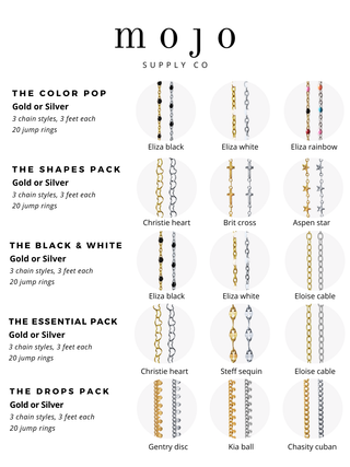 Permanent Jewelry Unfinished Chain Starter Packs, PVD Stainless Steel ...