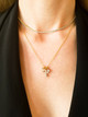 Nena Gold Long Skinny Cross Necklace Pendant