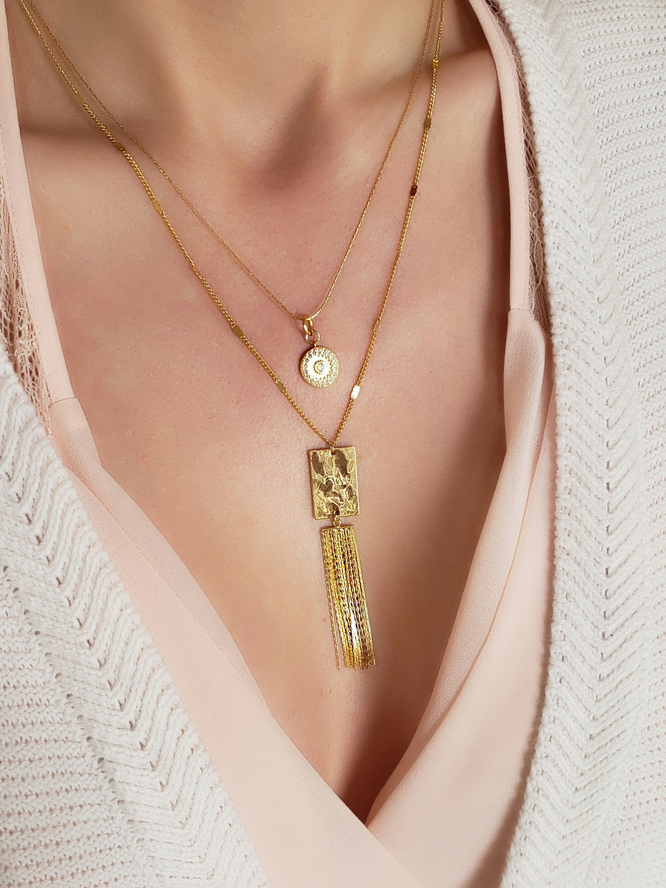 Juliet Gold Bee Connector Necklace Pendant