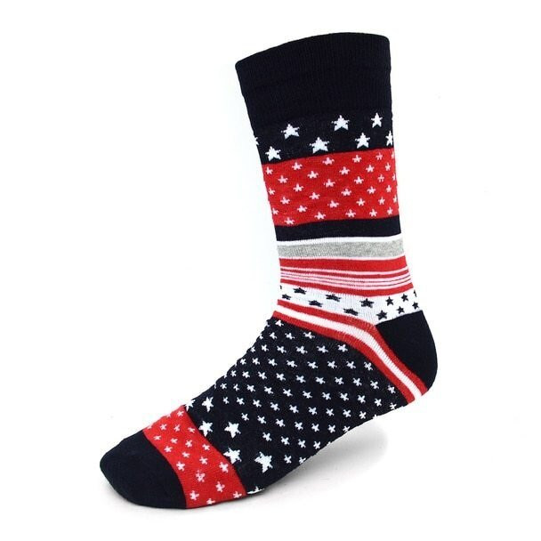 Pair of Men's USA Patriotic Crew Novelty Socks - Jacob Alexander