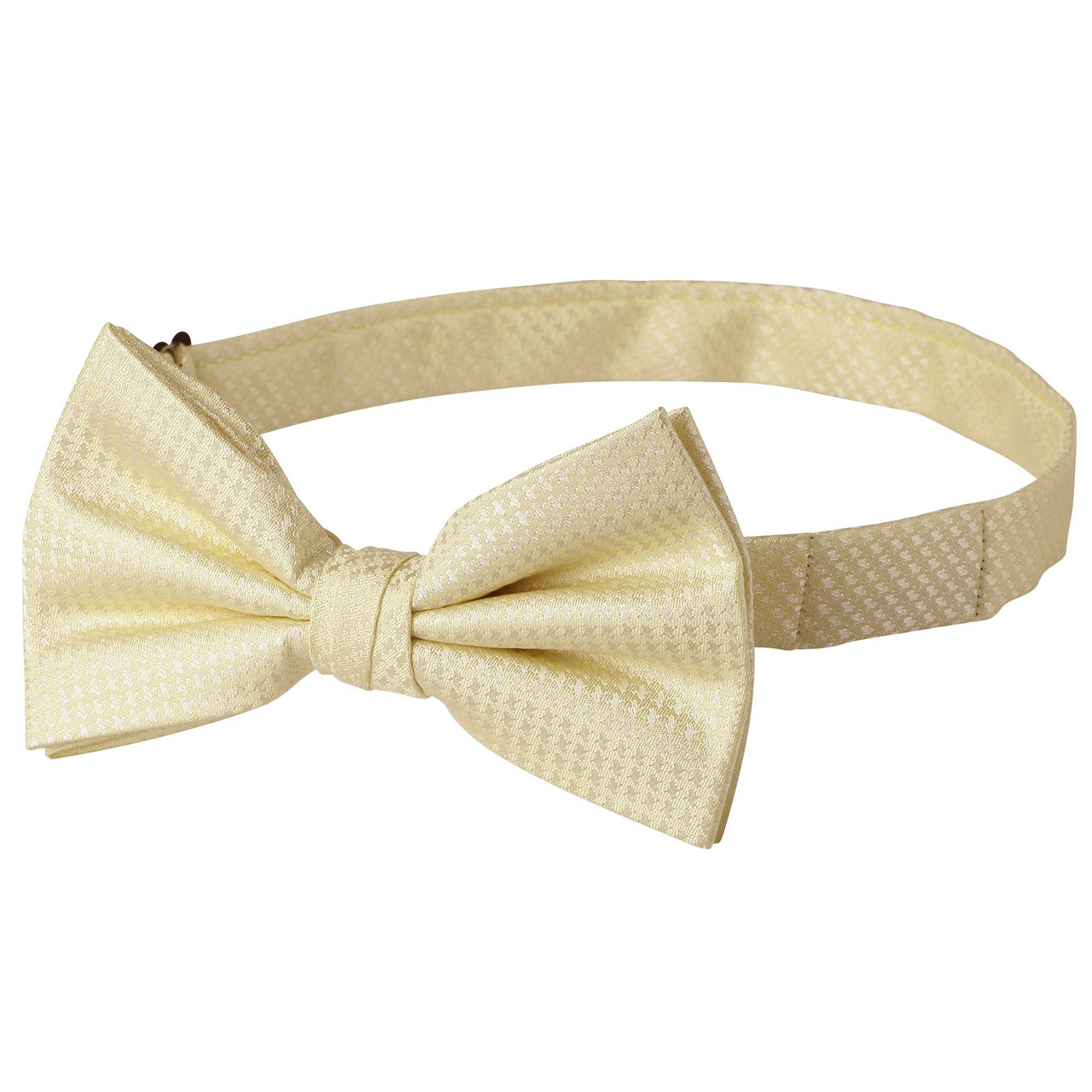 Men's Tone on Tone Houndstooth Pre-Tied Bow Tie - Champagne - Jacob ...