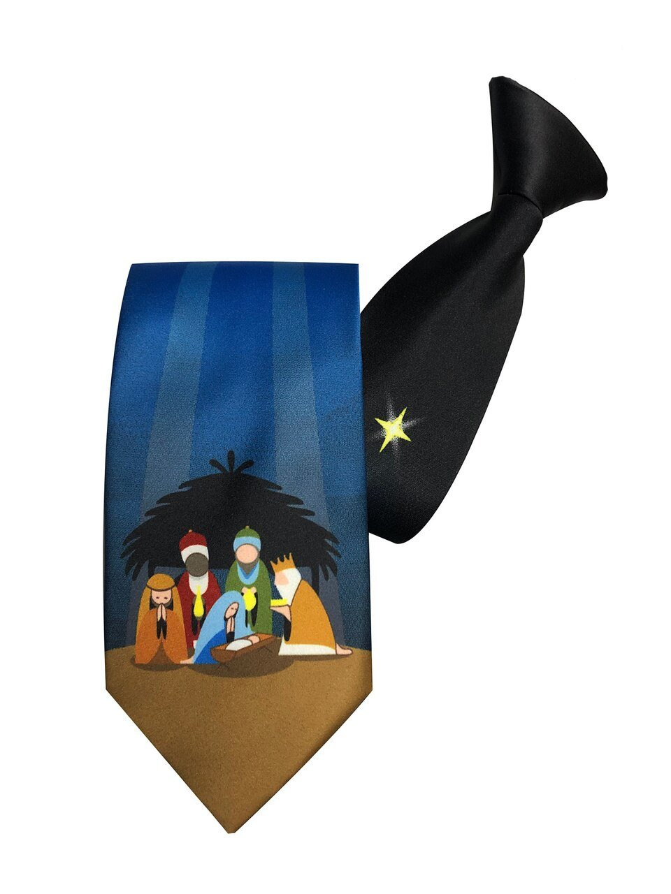 Christmas Star Nativity Scene Clip-On Tie - Jacob Alexander