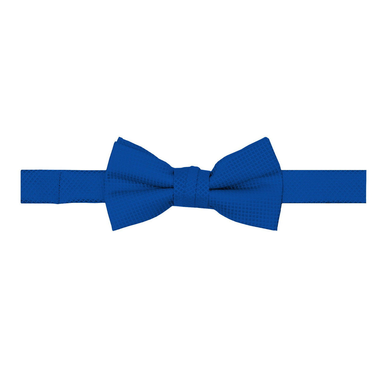 Kid's Woven Mini Squares Banded Bow Tie - Royal - Jacob Alexander
