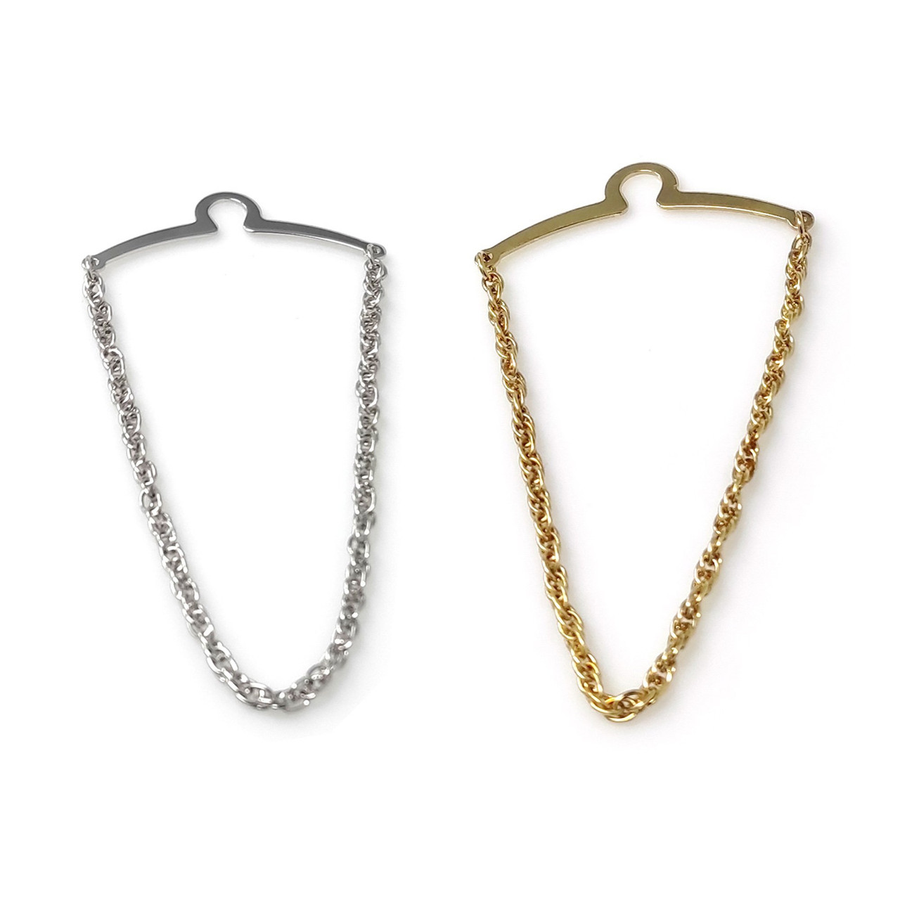 Solid Double Link Rope Tie Chain Single Strand - Silver - Jacob Alexander