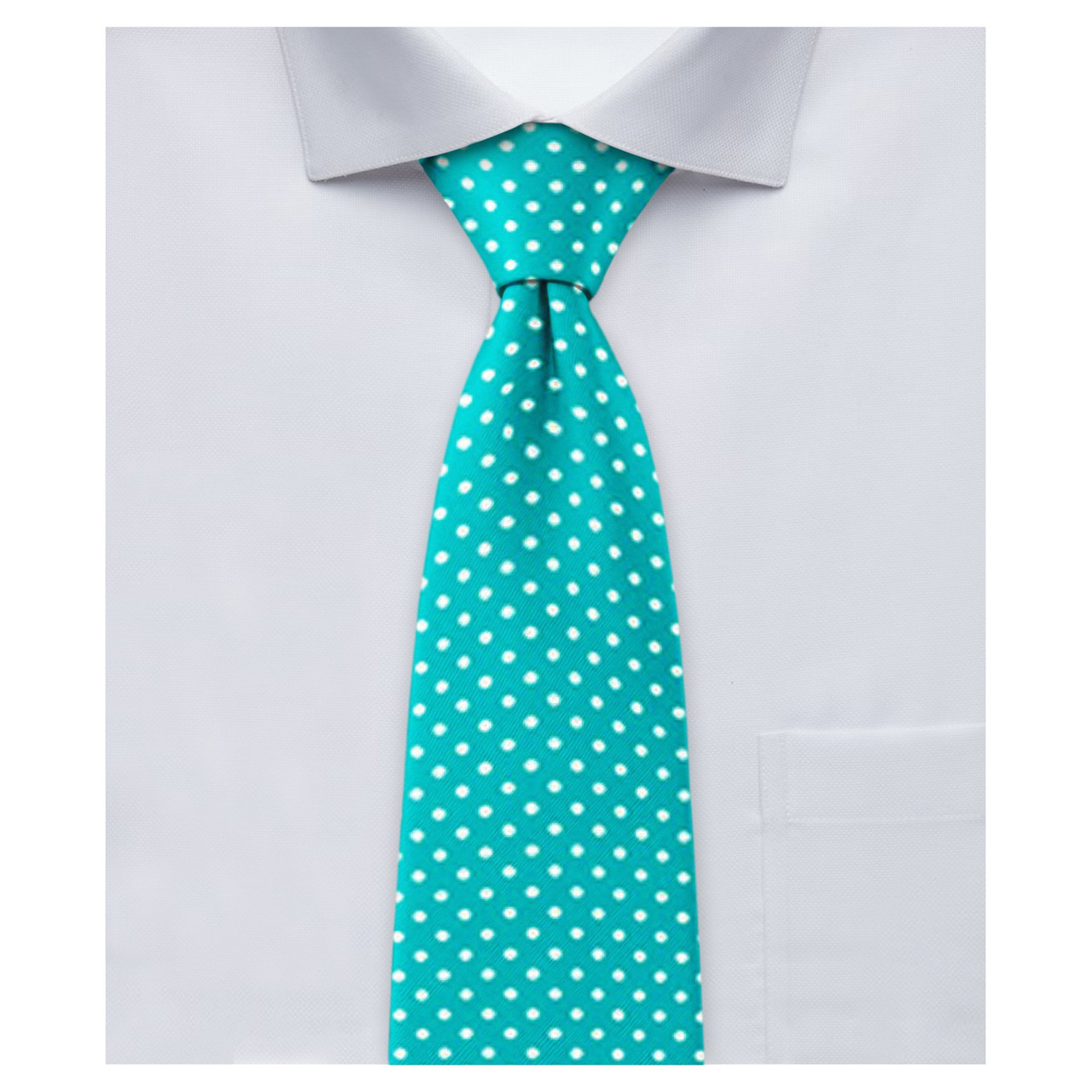 Polka Dot Tie - Teal - Jacob Alexander