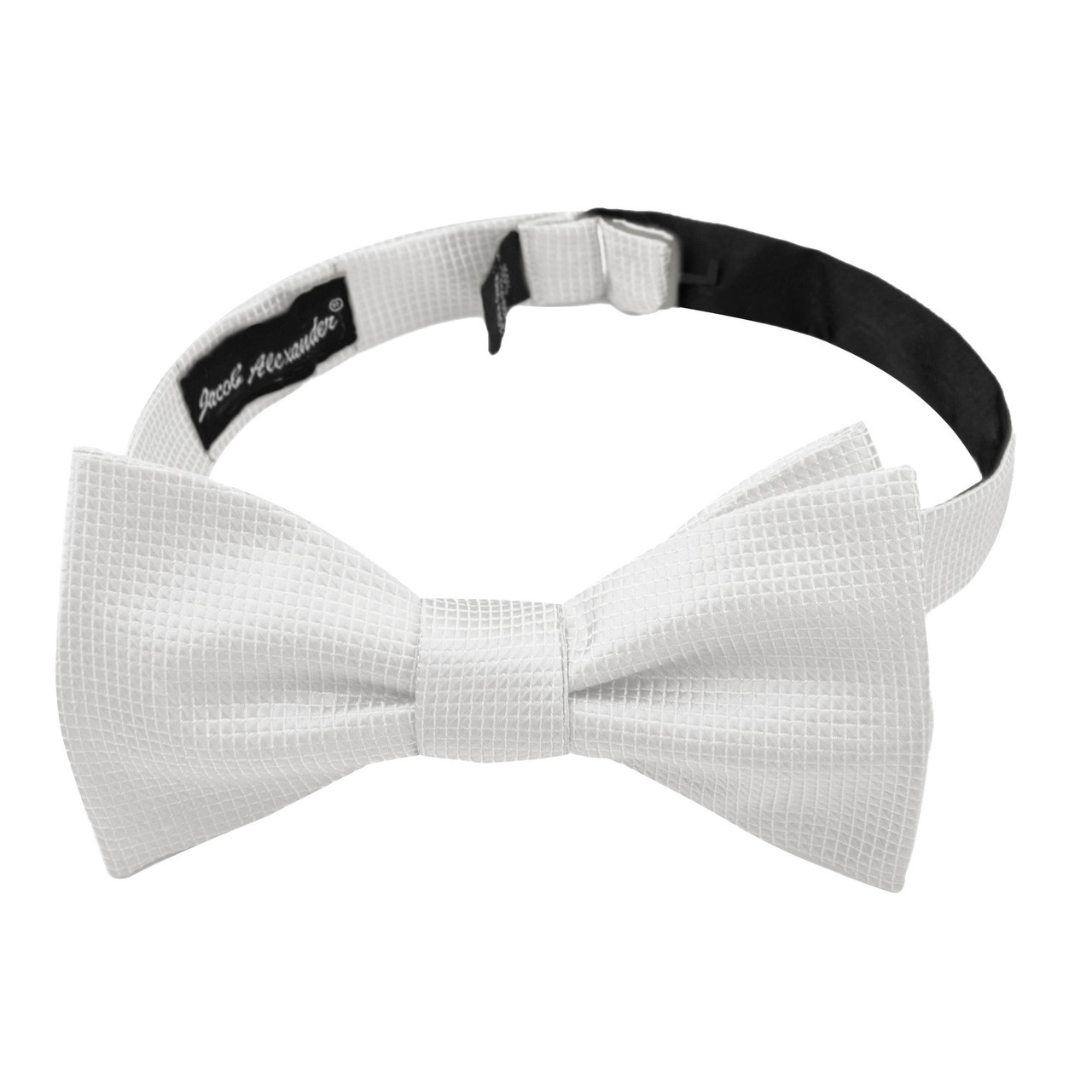 Woven Mini Squares Bow Tie - Light Gray - Jacob Alexander