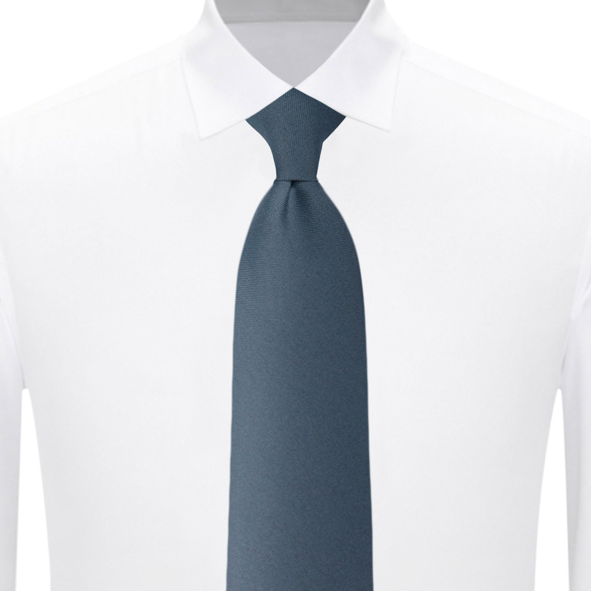 Uniform Solid Clip-On Tie with Buttonholes - Charcoal - Jacob Alexander