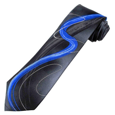 Jerry Garcia "Butterfly Trap" Black & Blue Tie - Absolute Ties