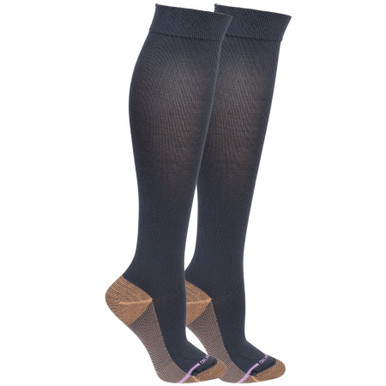 Solid Colored Microfiber Nylon Copper Ion Infused Yarn Knee-High ...