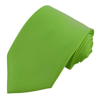 Men's Solid Color Neck Tie - Spring Green - Jacob Alexander