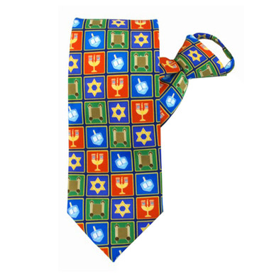 Hanukkah Dreidel Zipper Tie - Jacob Alexander