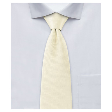 Silk Blend Solid Tie - Mod White - Jacob Alexander