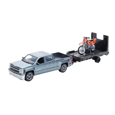 New Ray Toys Chevy Silverado Pickup with Dirt Bike/ Scale - 1:43 ...