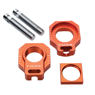 GASGAS EX 250F 21-23 Tusk Racing Axle Blocks Orange - JSD MACHINE WORKS
