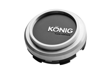 Konig Flow Formed Pop-in Center Cap - Heliogram/Neoform - Silver w ...