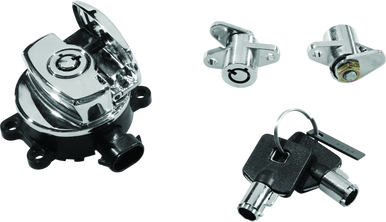 Bikers Choice 14-21 Road King Chrome Ignition Switch & Saddlebag Lock ...