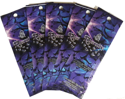 5 Packets of Eternity 45X Bronzer Tanning Lotion by Designer Skin