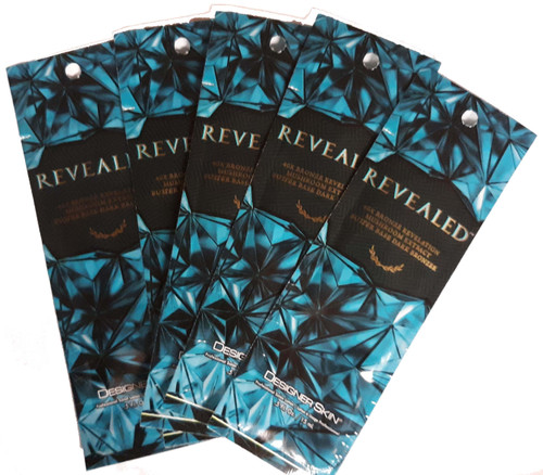 5 Packets of Revealed 40X Bronzer Tanning Lotion By Designer Skin