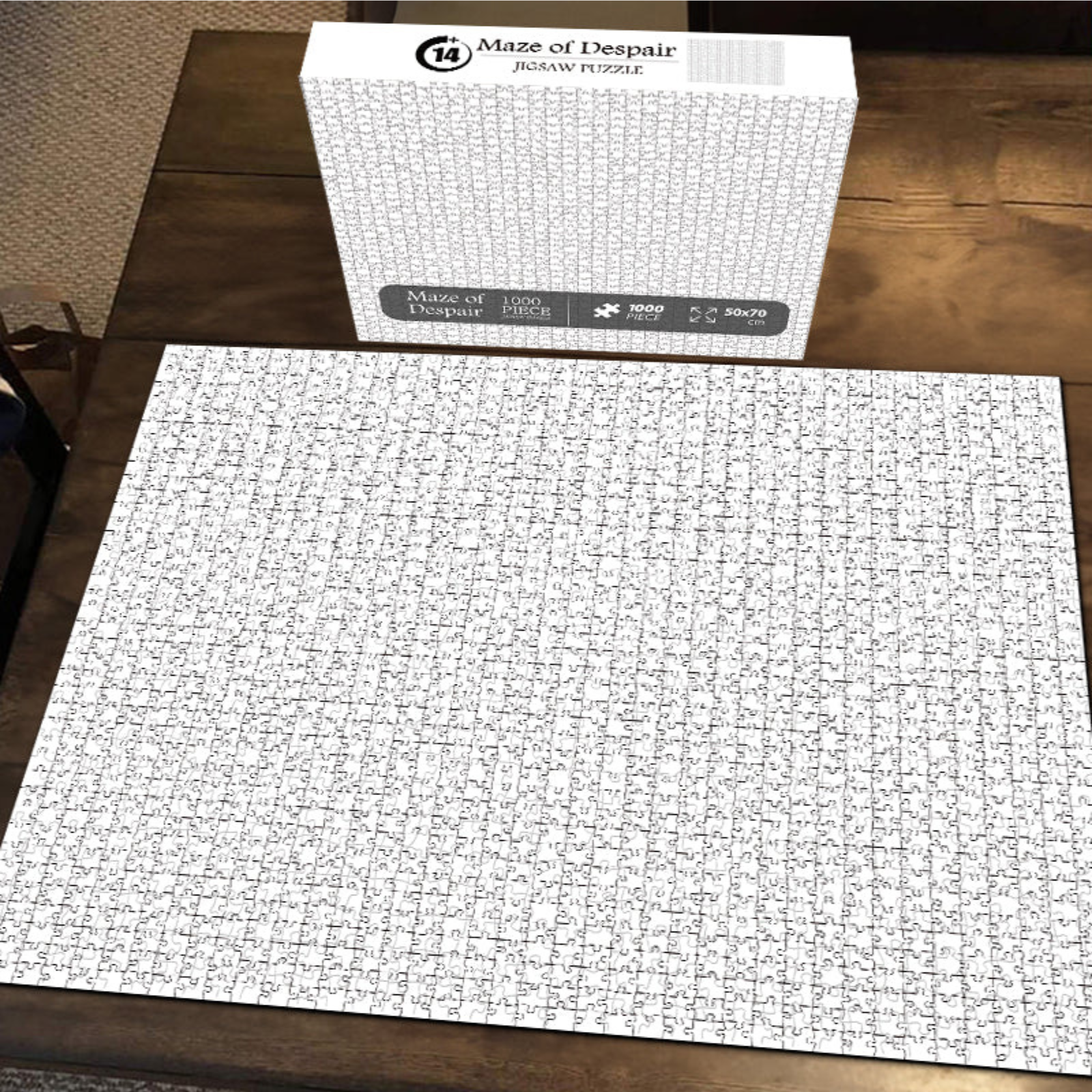 Extremely Hard Jigsaw Puzzle for Adults All White 1000 Pieces