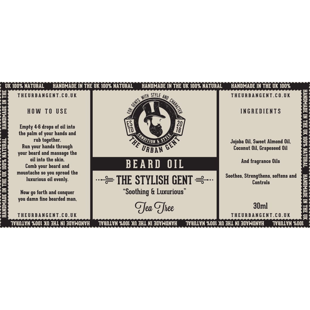 The Stylish Gent - Tea Tree Beard Oil - 30ml - The Urban Gent Ltd
