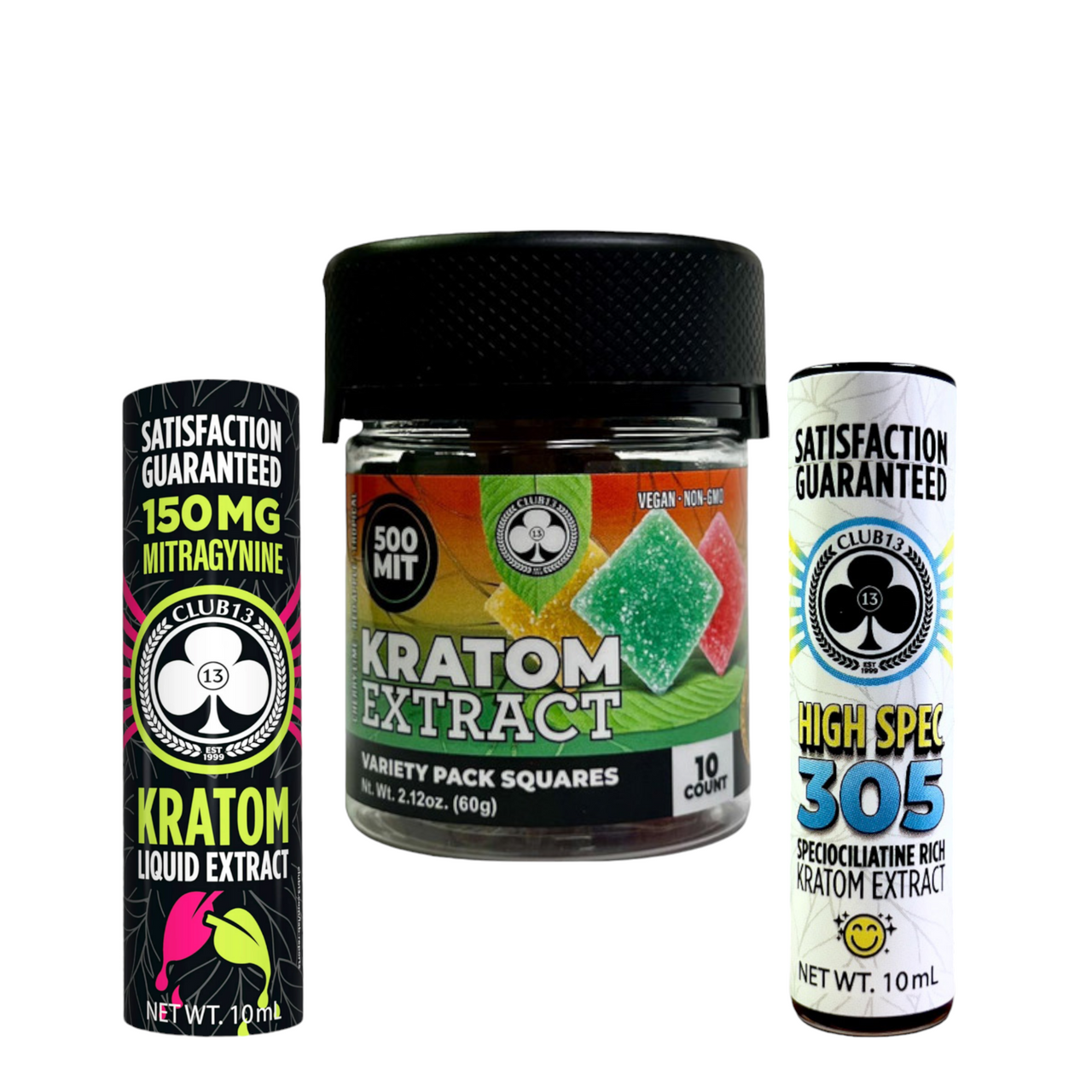 Club 13 Kratom Gummies - Tropical Squares