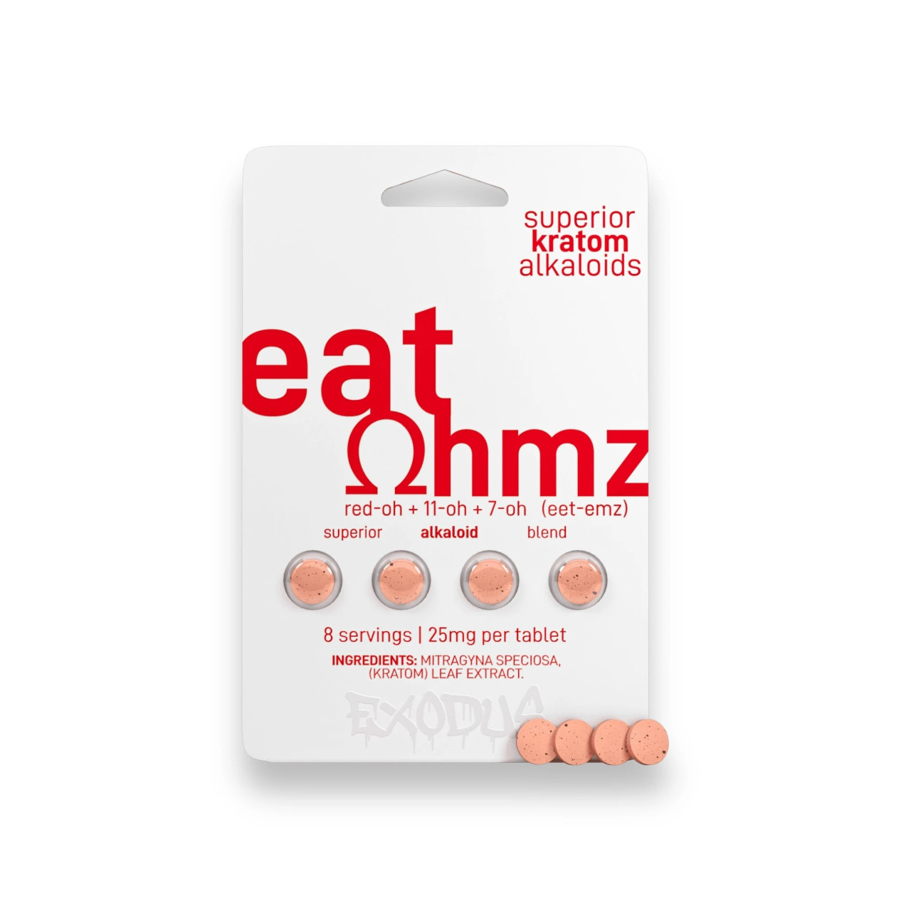 Press'D Kratom Red-OH Pseudo 5X 7-OH Tablets 3ct 18mg