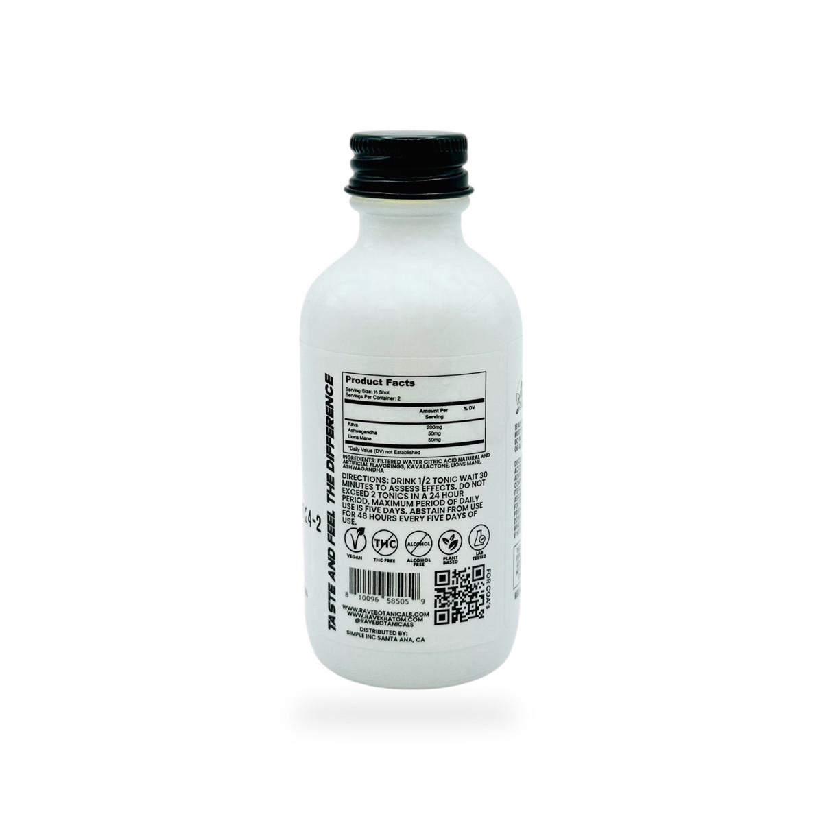 Rave Botanicals Chill Pina Colada Kava Blend Shot 60mL