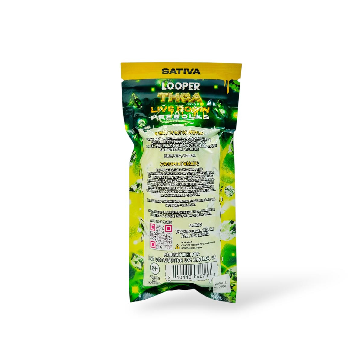 Looper THCA Live Rosin Pre Rolls | Super Twisted Citrus | 1g