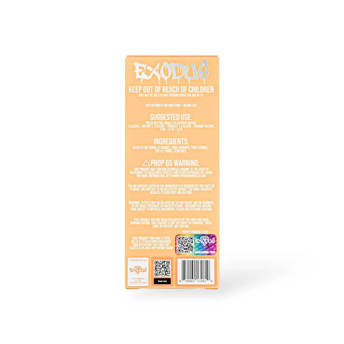 Exodus Diamond Sauce Disposable Vape Indica Giga Bud 3.5g