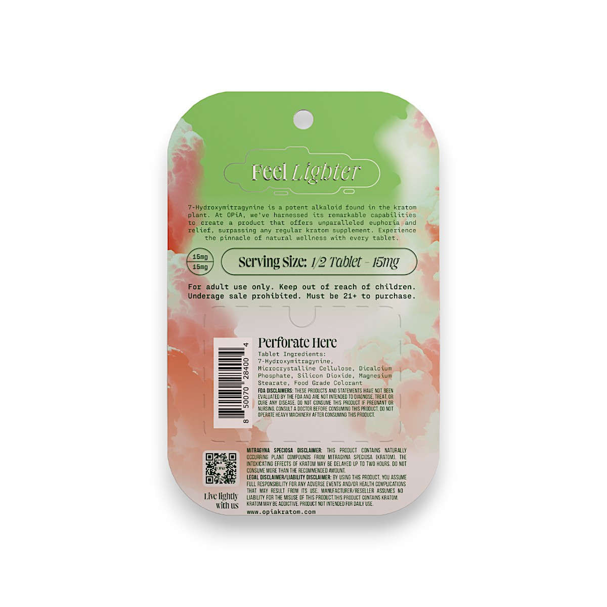 Opia 7-Hydroxymitragynine Chewable Tablets Watermelon 30mg Per Tablet