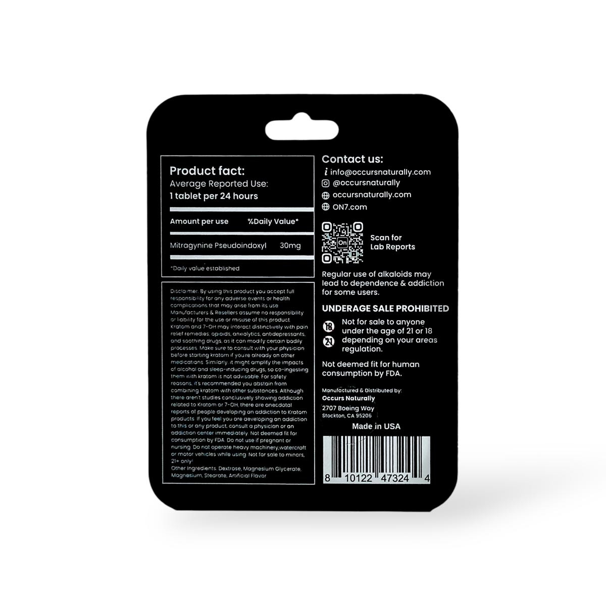 On7 Pseudo Red Relief Tablets Strawberry 30mg Relaxation